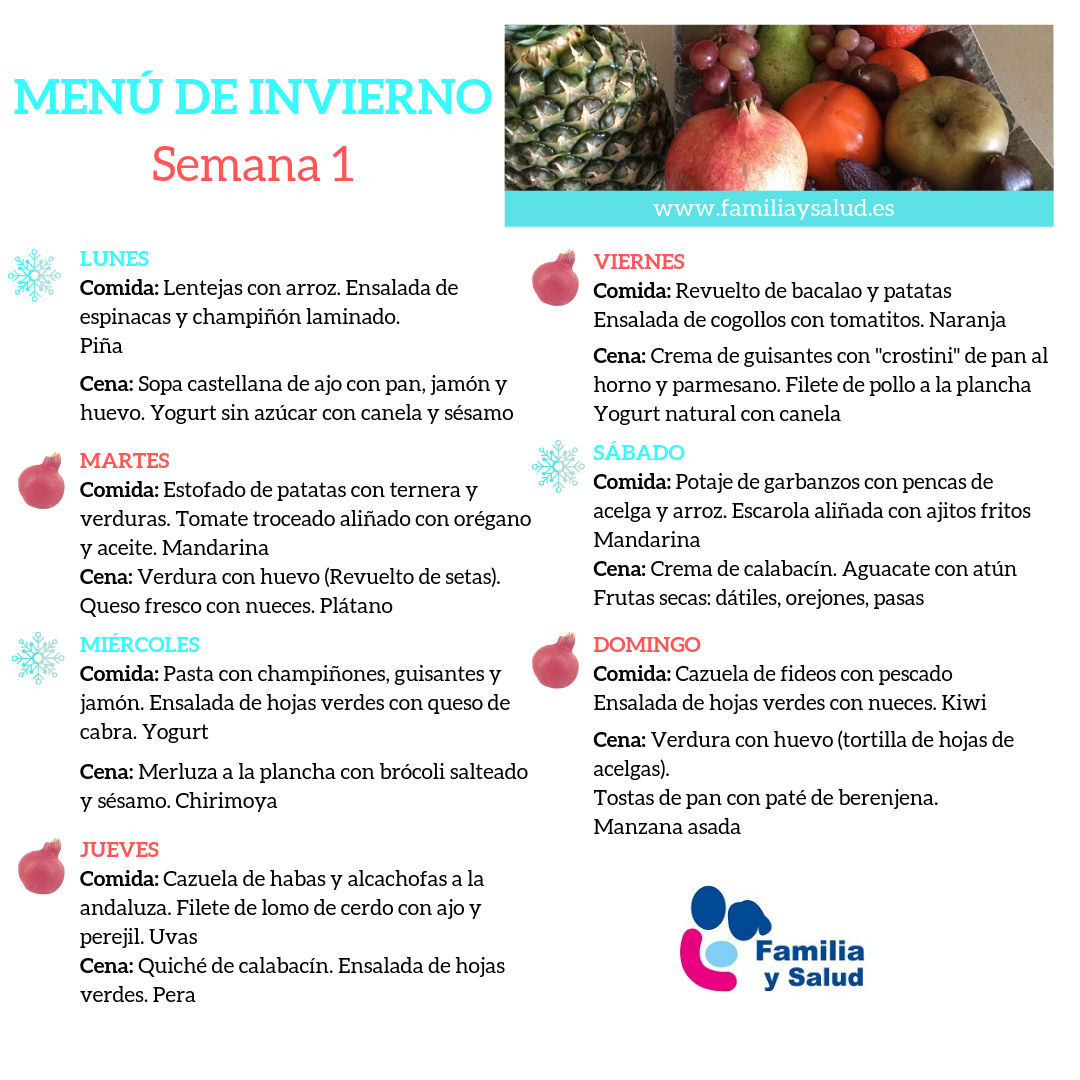 Menú de temporada: Invierno 1 | Familia y Salud