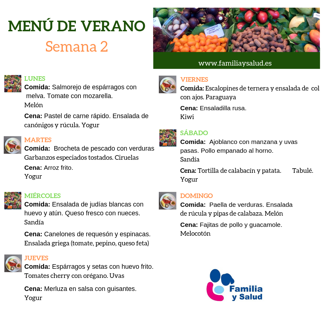 Menú de temporada: Verano 2 | Familia y Salud