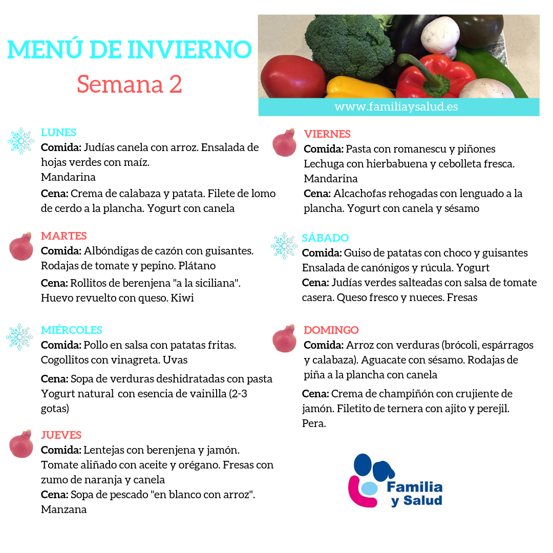 Menú de temporada: Invierno 2 | Familia y Salud
